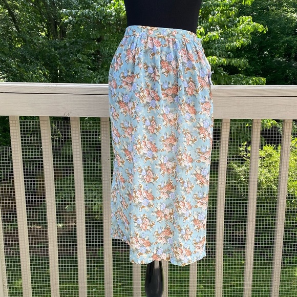 Vintage | Skirts | Vintage 8s 90s Deadstock Cottagecore Floral Skirt ...